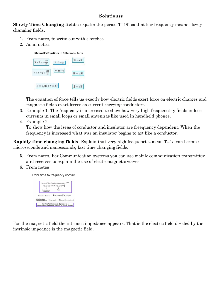 Electromagnetics Notes: Time-Varying Fields & Impedance