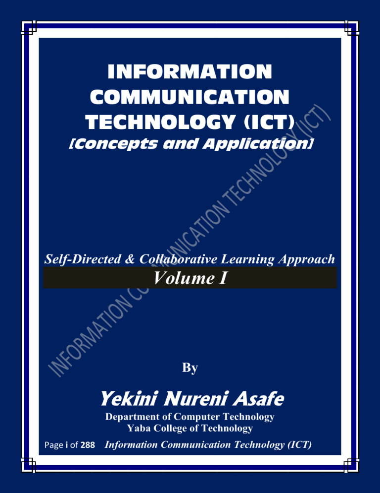 ICT Concepts & Applications: Self-Directed Learning