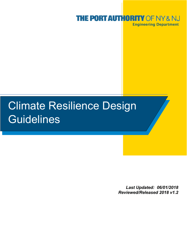 Climate Resilience Design Guidelines - PANYNJ