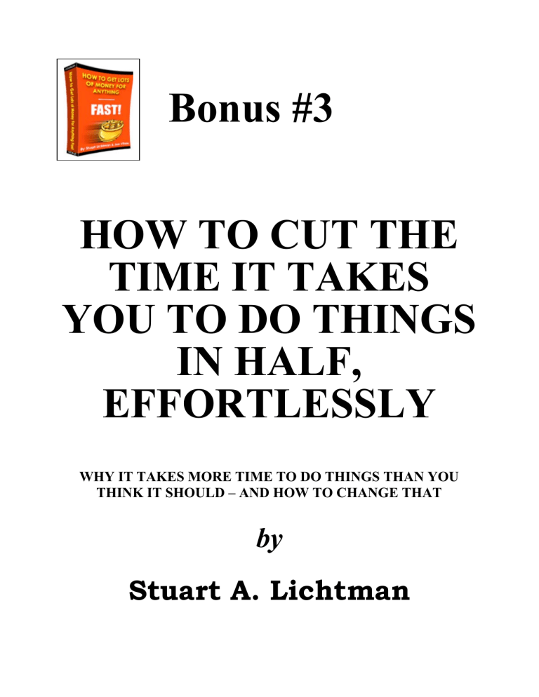 Cut Time in Half: Efficiency & Productivity Tips