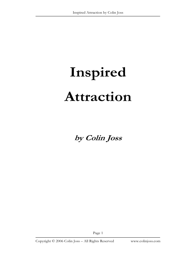 Inspired Attraction: Law of Attraction Techniques