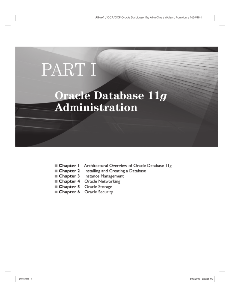 Oracle Database 11g Architecture Overview - Exam Guide