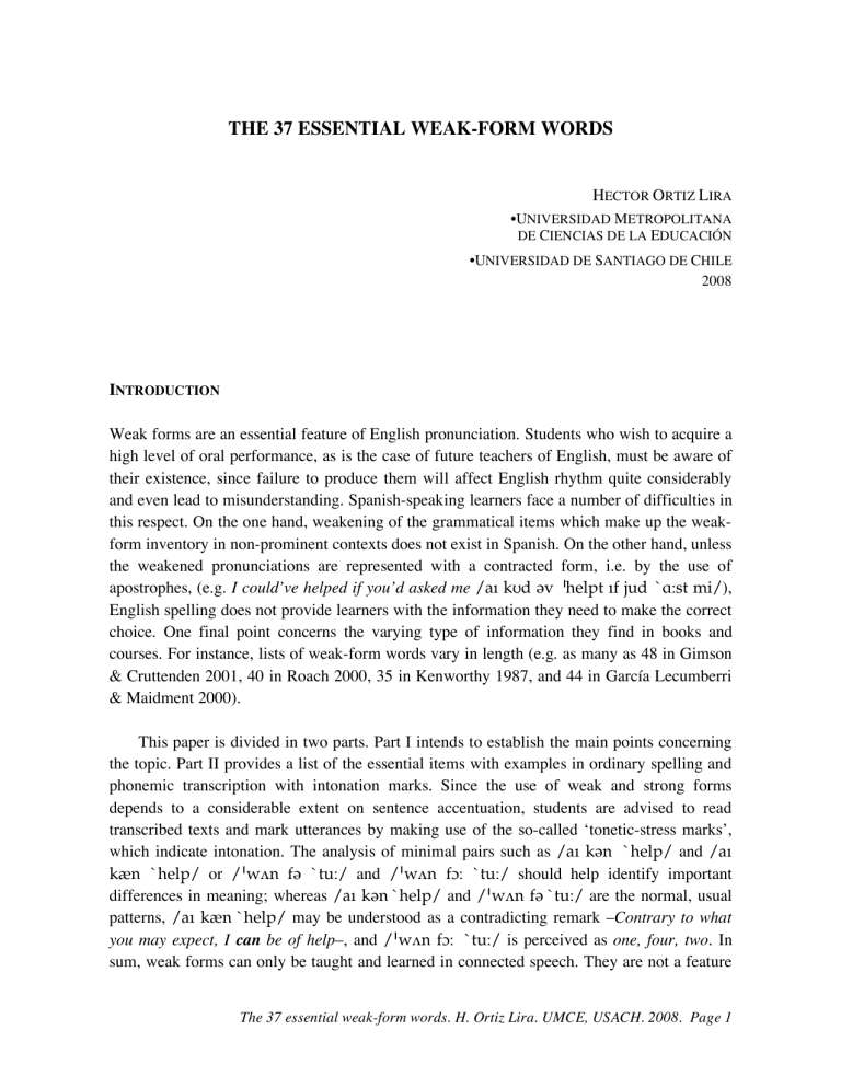 English Weak Forms: Pronunciation Guide