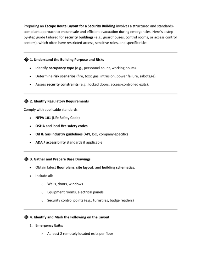 Escape Route Layout for Security Buildings: A Step-by-Step Guide