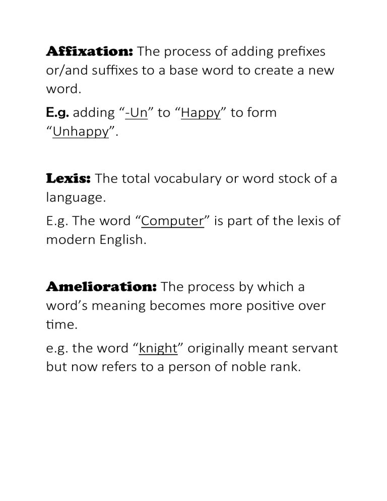 Linguistics Terms: Definitions & Examples