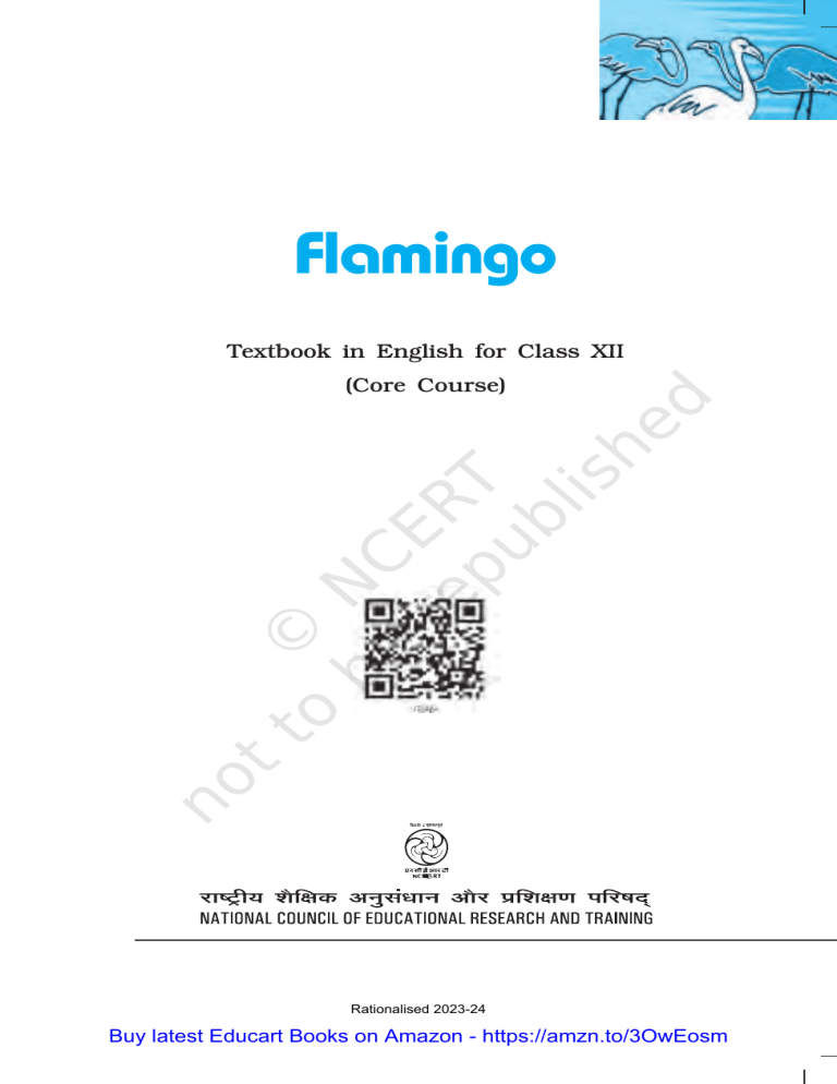 Flamingo English Textbook Class XII